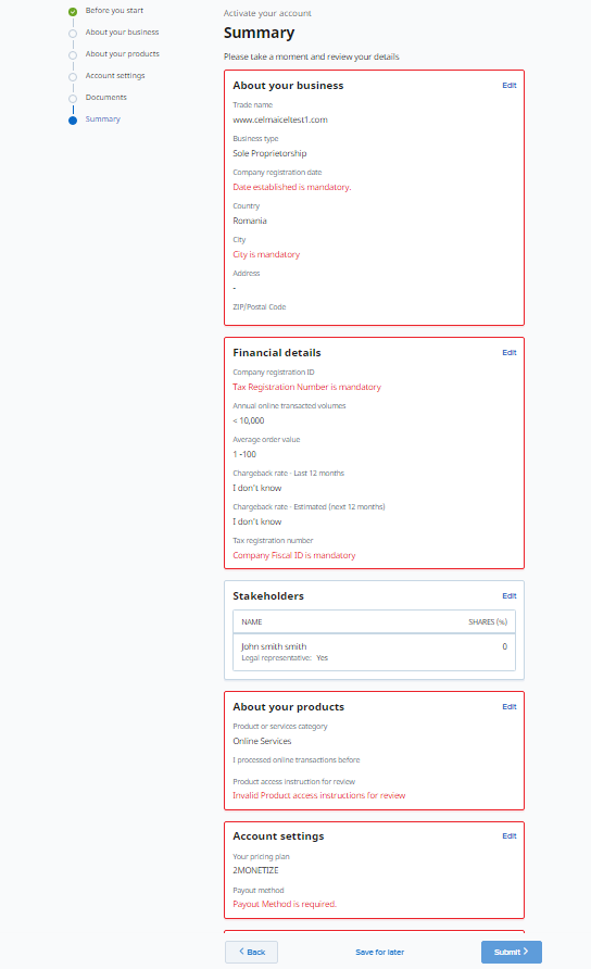 Activate and set up your 2Checkout account | Onboarding | 2Checkout